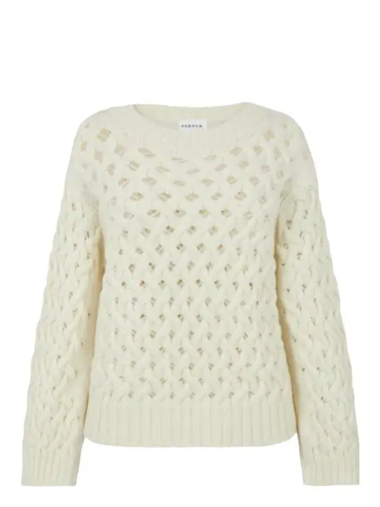 P.a.r.o.s.h Braided Crewneck Sweater - White