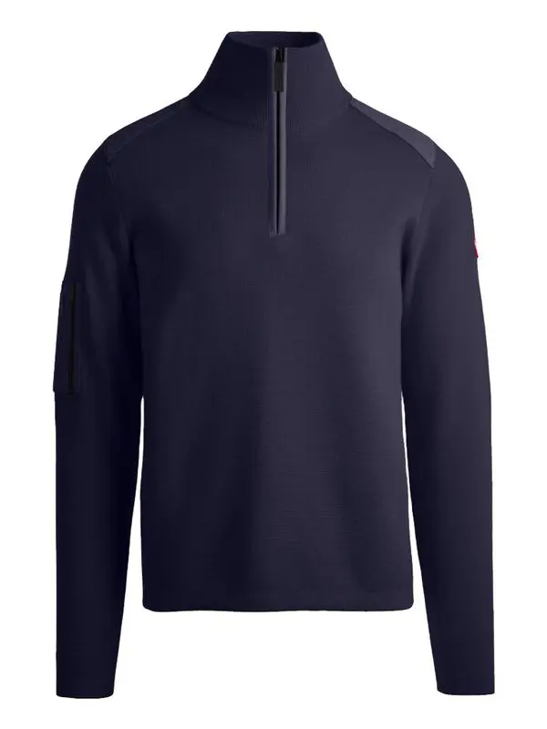 Canada Goose Stormont Logo Patch Knitted Jumper - Blue