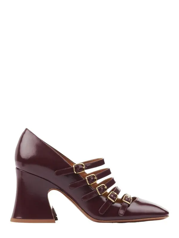 Chloé 80mm Janis Buckle-strap Pumps - Black
