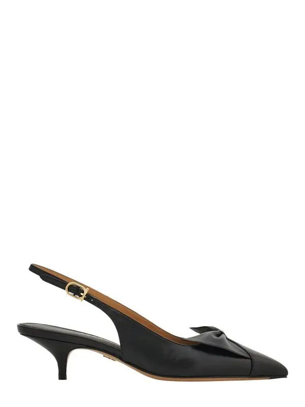 FERRAGAMO Soft Bow Slingback Pumps - Black