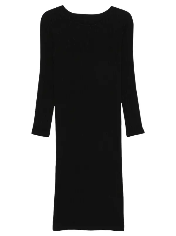 Issey Miyake Pleated Midi Dress - Black