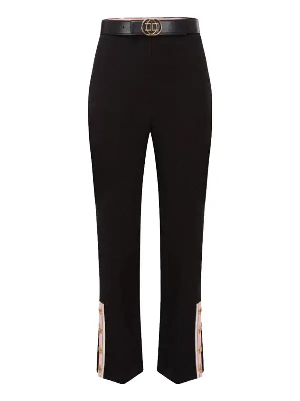 Elisabetta Franchi Belted Capri Trousers - Black