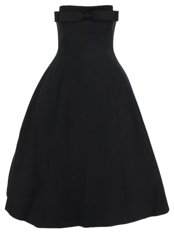 SHUSHU/TONG Bowknot Bandeau Midi Dress - Black
