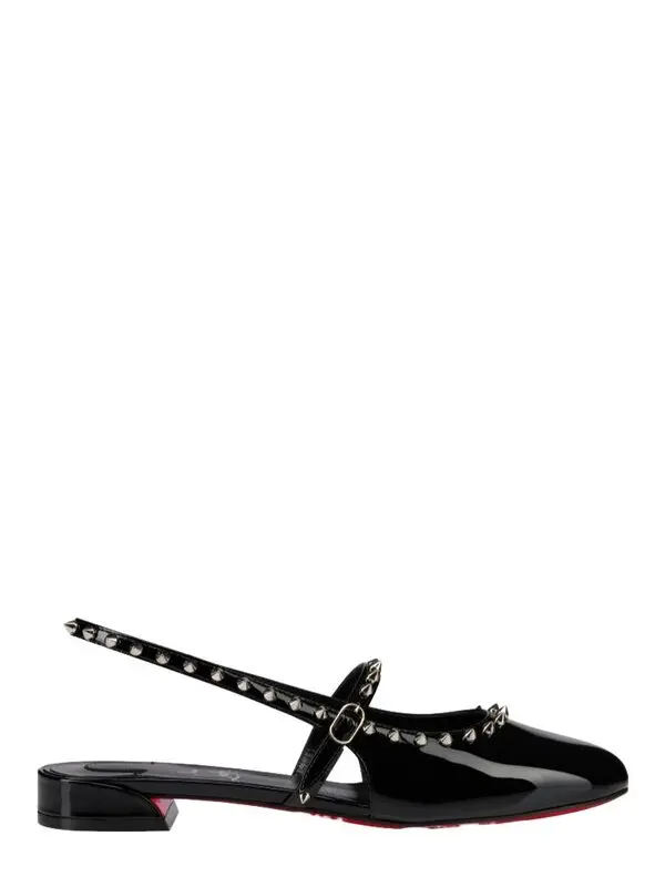 CHRISTIAN LOUBOUTIN Sweet Janisspikes Slingback Ballerinas - Black