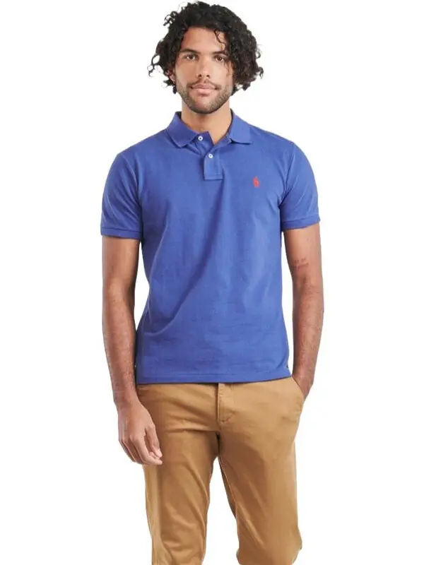 Polo Ralph Lauren Embroidered Logo Polo Shirt - Blue
