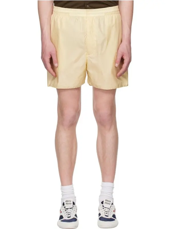 Auralee Light Sheer Shorts - Light Yellow