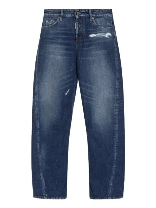 Dsquared2 Distressed Loose-fit Jeans - Blue