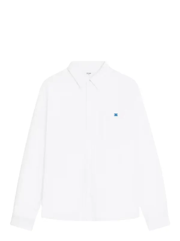 Celine Overshirt In Cotton Denim - White