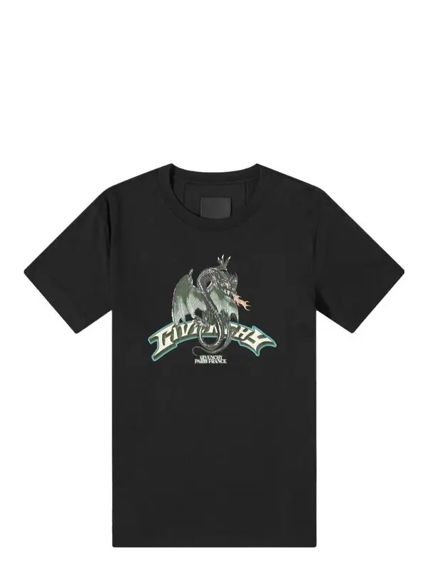 Givenchy Graphic Printed Crewneck T-shirt - Black