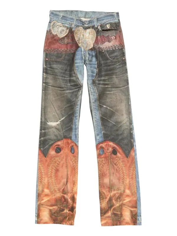 Acne Studios Trompe L'oeil Straight-leg Jeans - Multicolor