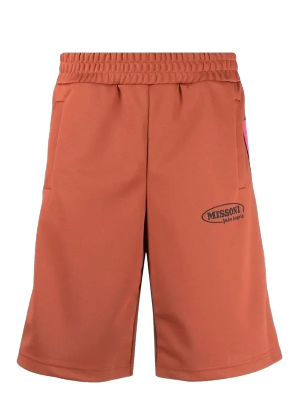 Palm Angels X Missoni Side Stripe Track Shorts - Brown