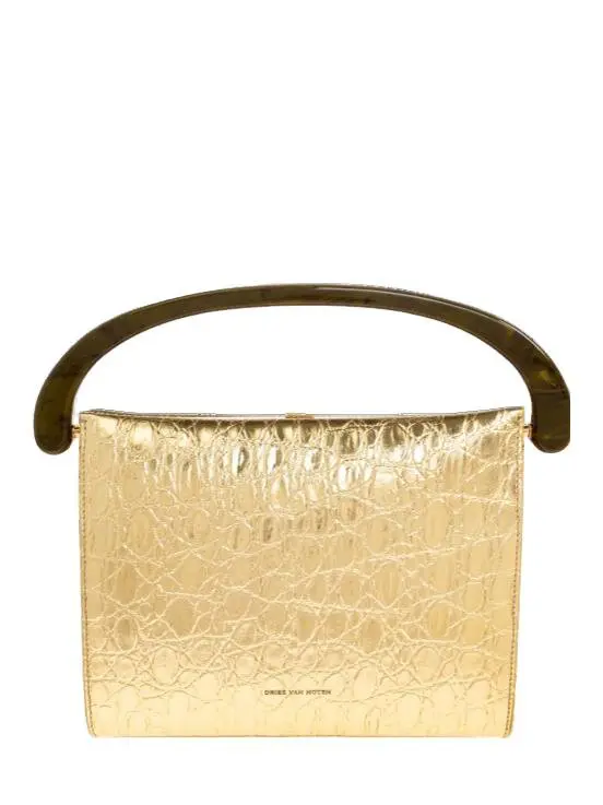 Dries Van Noten Logo Handbag - Golden