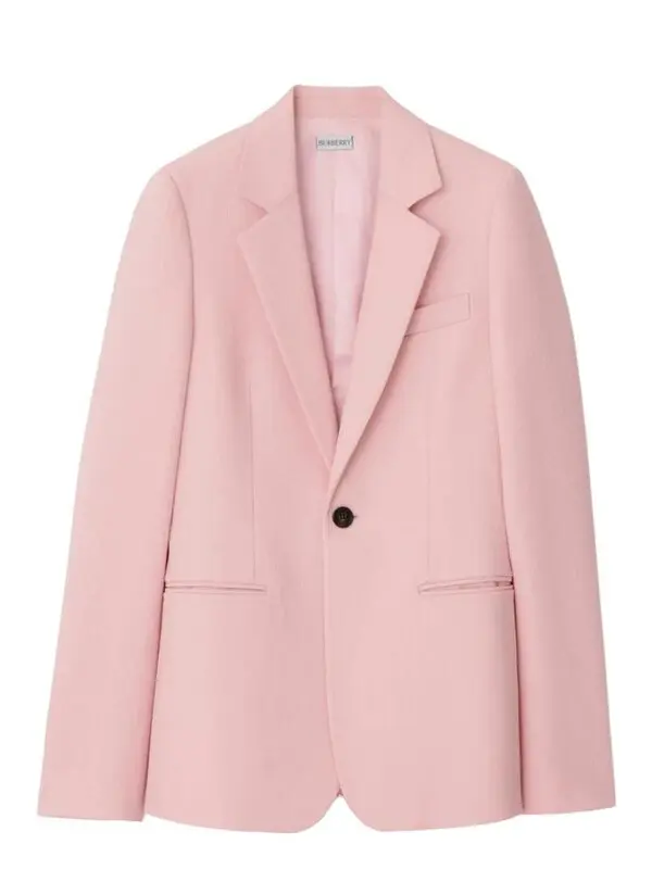 Burberry Single-breasted Tailored Blazer - Pink