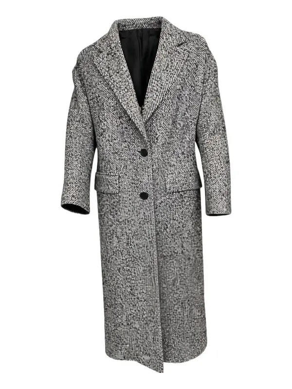Tagliatore Long Sleeved Coat - Gray