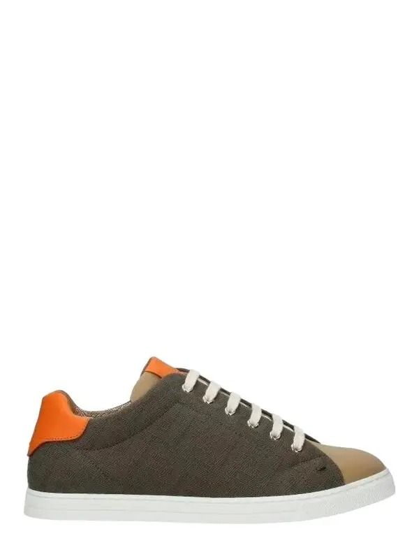 Fendi Ff Monogram Lace-up Sneakers - Brown