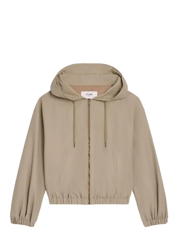Celine Windbreaker In Nylon - Light Brown