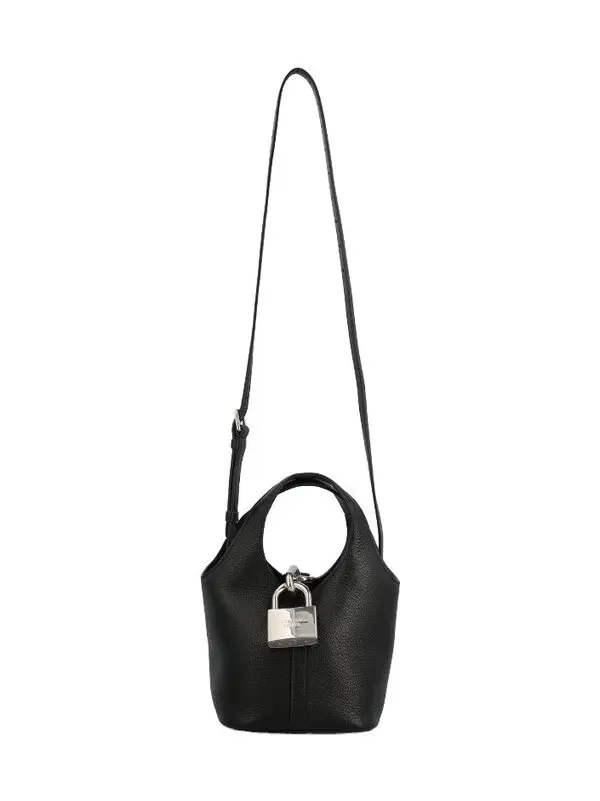 Balenciaga Lock Detail Crossbody Bag - Black