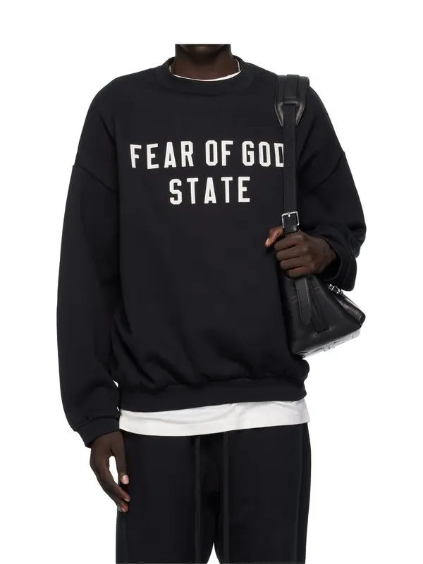Fear Of God Logo Patch Sweatshirt - Black