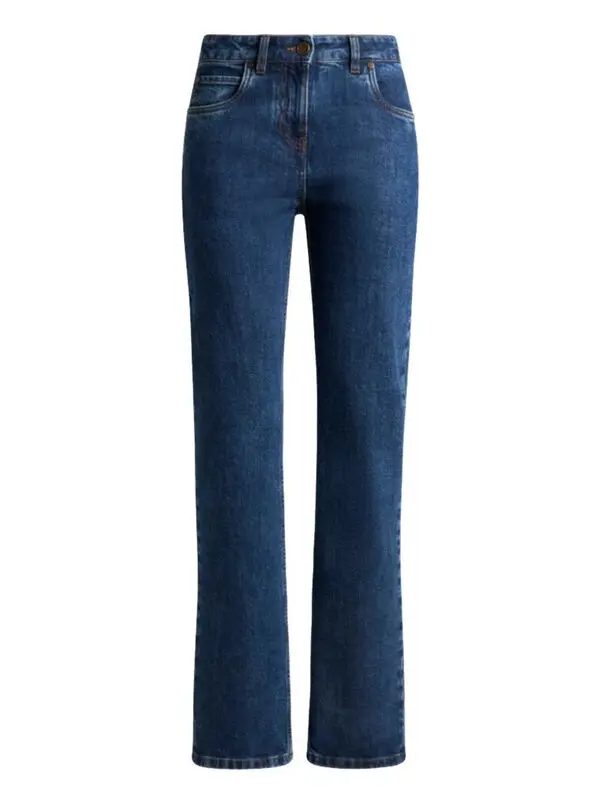 Etro Jeans With Embroidered Detail - Blue