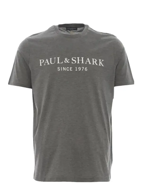 PAUL  SHARK Logo Details T-shirt - Gray