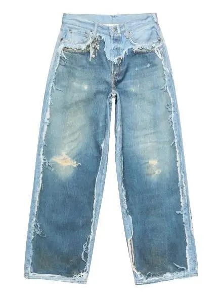 Acne Studios Frayed Wide-leg Jeans - Blue