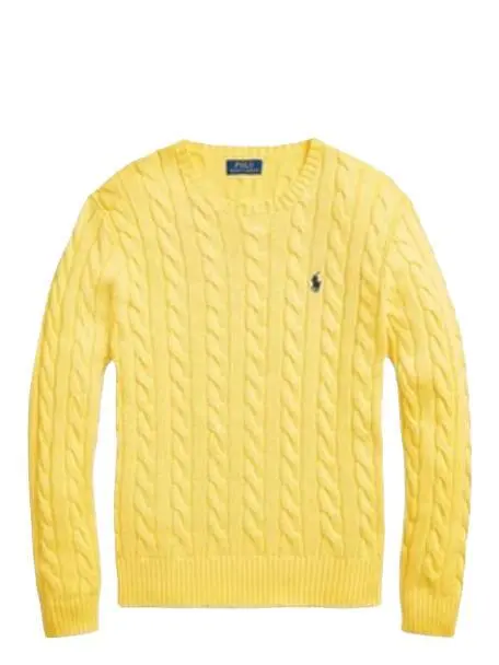 Polo Ralph Lauren Cable Knit Crewneck Sweater - Yellow