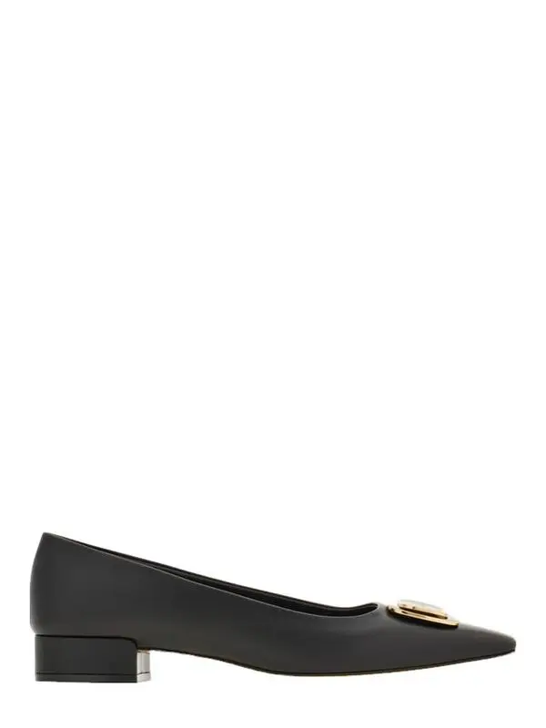 FERRAGAMO Vara Plate Ballet Flats - Black