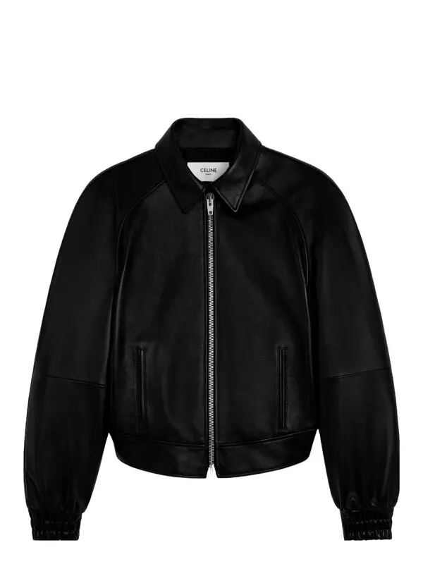 Celine Lambskin Jacket - Black