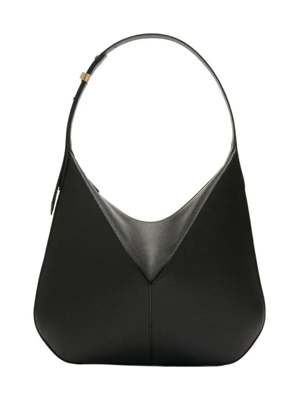 VALEXTRA Vivi Textured Hobo Bag - Black