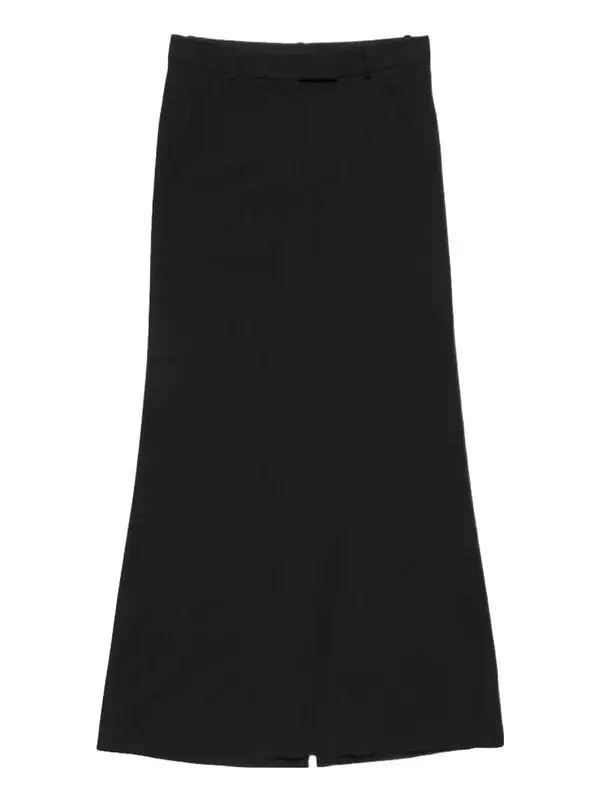 Acne Studios Mid-waist Flared Midi Skirt - Black