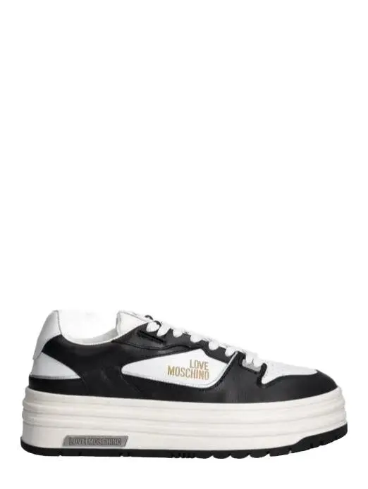 Moschino Heart-print Lace-up Sneakers - White