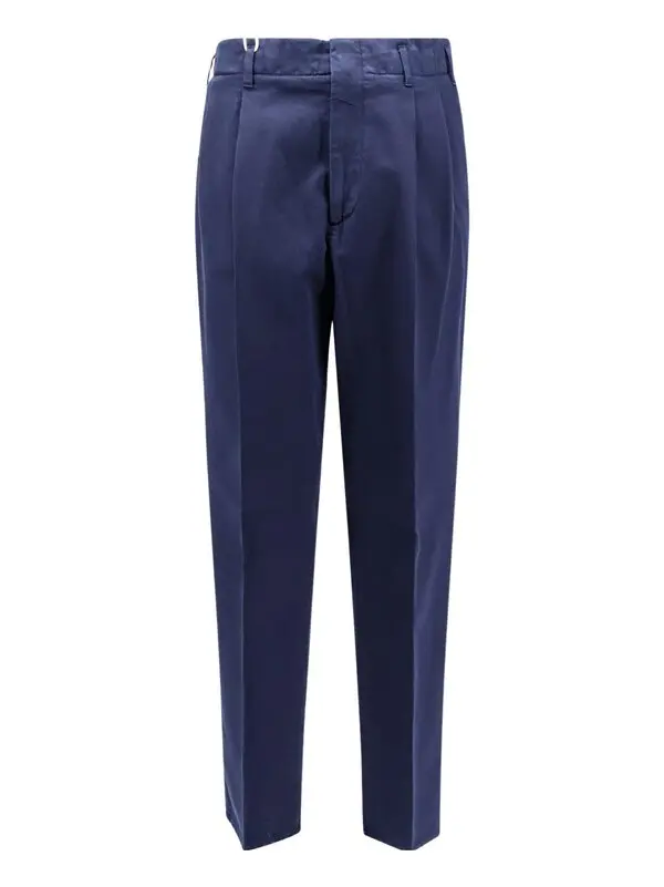 Brunello Cucinelli Tapered Leg Trousers With Pressed Crease - Blue