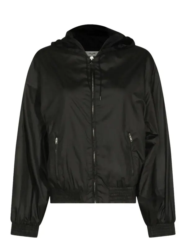 Celine Windbreaker In Light Nylon - Black