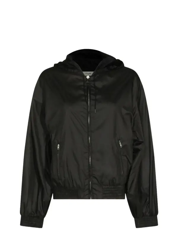 Celine Windbreaker In Light Nylon - Black