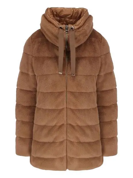 Herno Quilted High-neck Jacket - Brown