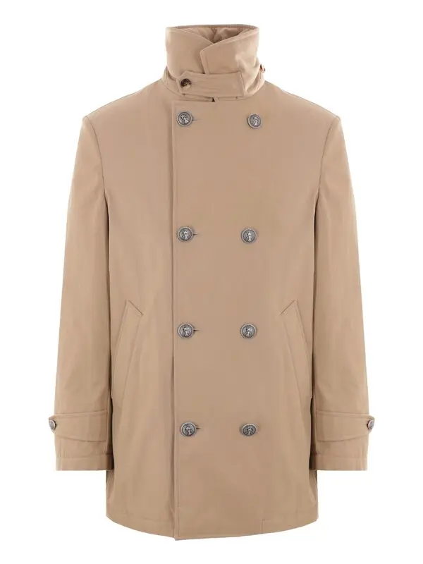 Brunello Cucinelli Buttoned Padded Coat - Nude