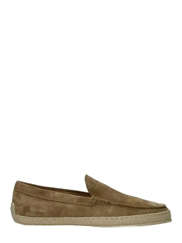 TOD'S Round Toe Slip-on Loafers - Brown
