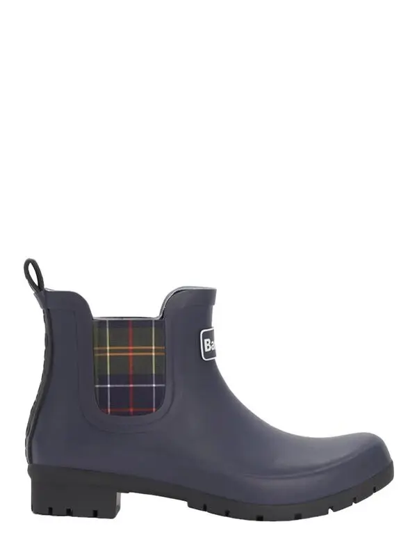 Barbour Kingham Navy Short Wellingtons - Black