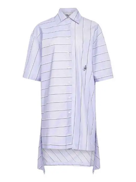 J.W.ANDERSON Jw Anderson Stepped Hem Shirt Dress - Glacier Blue