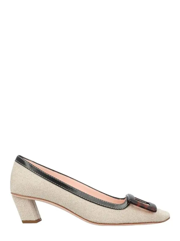 ROGER VIVIER Heeled Pumps With Buckle Detail - Nude