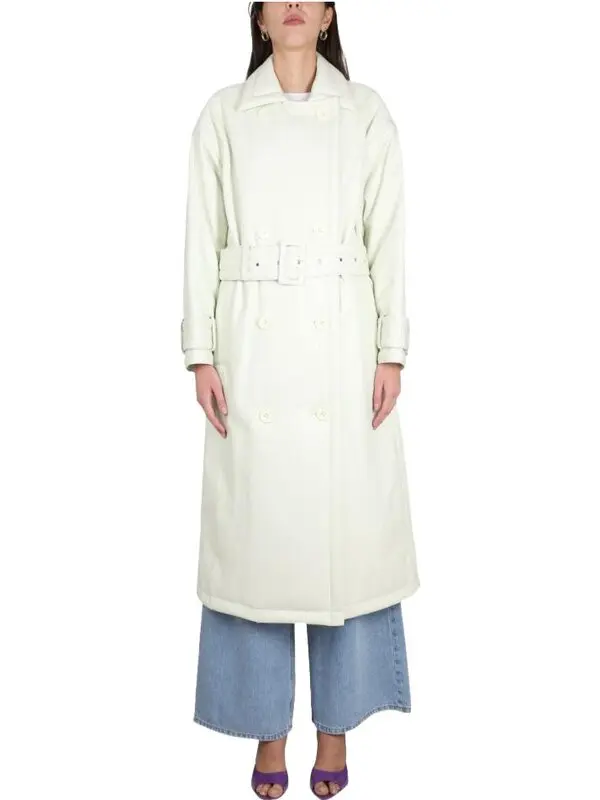STAND STUDIO Logo Coat - White