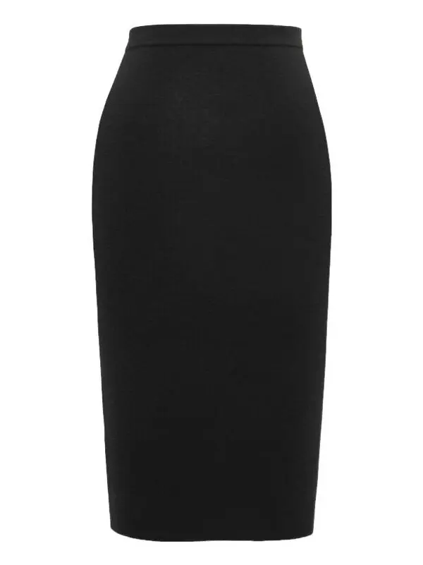 Saint Laurent High Waisted Pencil Skirt - Black