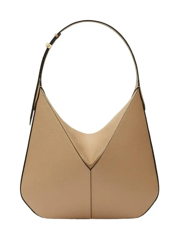 VALEXTRA Vivi Textured Hobo Bag - Brown