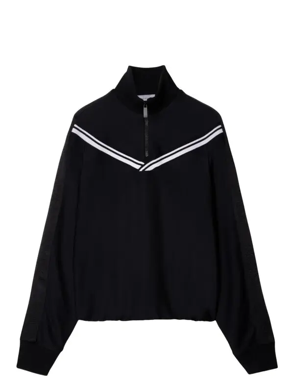 Off-White Zip-up Track Jacket With Logo Detail - Black