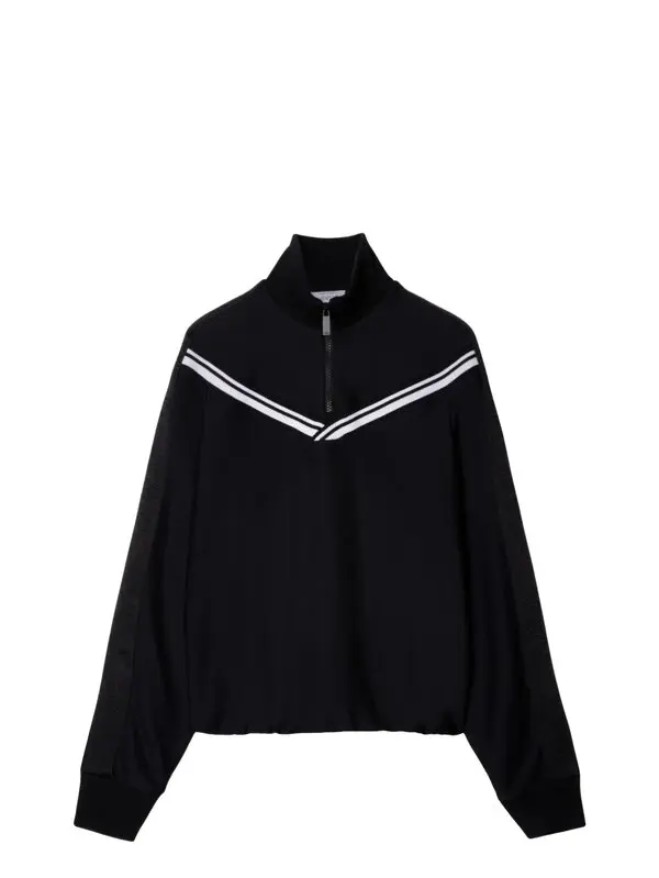Off-White Zip-up Track Jacket With Logo Detail - Black