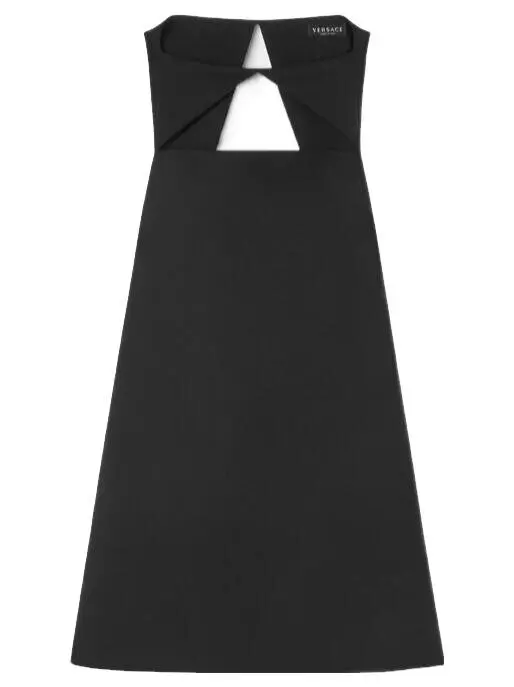 Versace Sleeveless Cut-out Open-back Mini Dress - Black