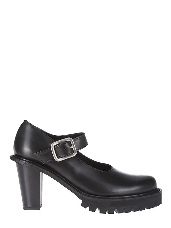 Comme Des Garçons Buckle Strap Pumps - Black