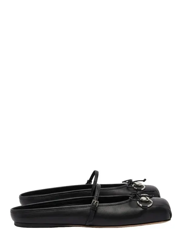Gucci Horsebit Mules With Bow Detailing - Black