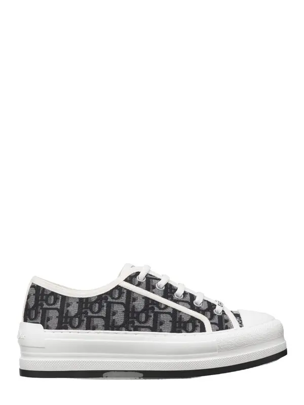 Dior Walk'n' Platform Sneakers With Logo Embellishment - Dark Gray