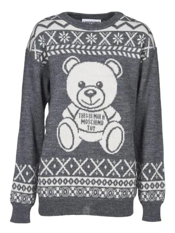 Moschino Graphic Knit Pullover - Black